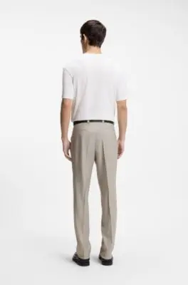 Hugo Stretch Twill Modern Fit Formal Pants - Beige