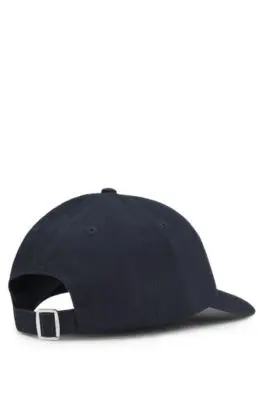 BOSS Cotton Twill Baseball Cap With Embroidered Logo - Dark Blue