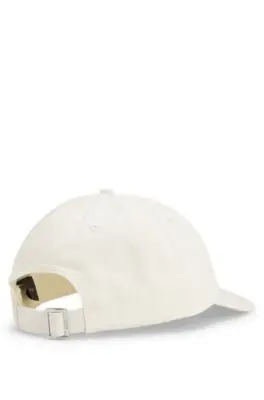 BOSS Cotton Twill Baseball Cap With Embroidered Logo - White