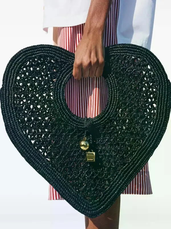 Jacquemus Spiaggia Coeur Tote Bag - Black