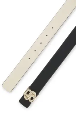BOSS Reversible Italian Leather Belt With Double B Monogram Buckle