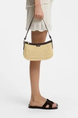 BOSS Raffia Shoulder Bag