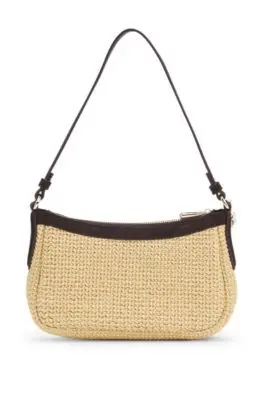 BOSS Raffia Shoulder Bag