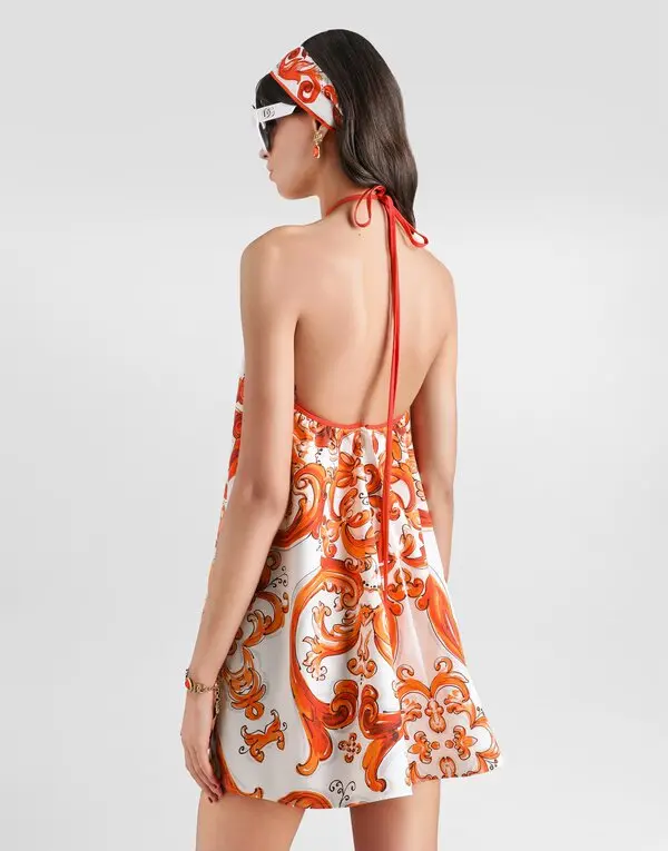 Dolce & Gabbana Halter Neck Flared Dress