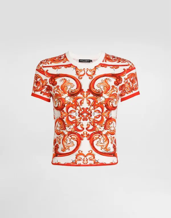 Dolce & Gabbana Majolica-print Jersey T-shirt