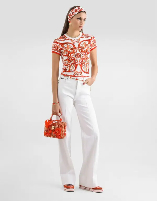Dolce & Gabbana Majolica-print Jersey T-shirt