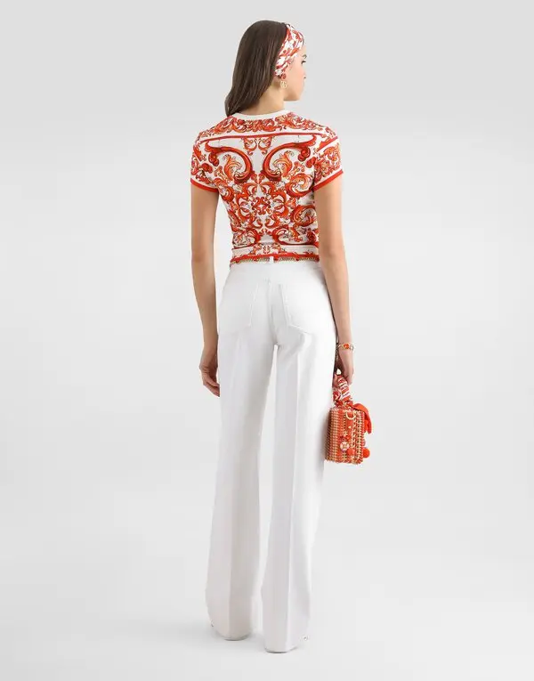 Dolce & Gabbana Majolica-print Jersey T-shirt