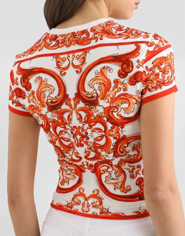Dolce & Gabbana Majolica-print Jersey T-shirt