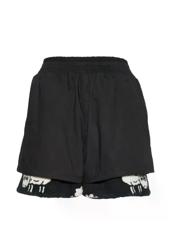 Natasha Zinko Reversed Upcycled Layered Shorts