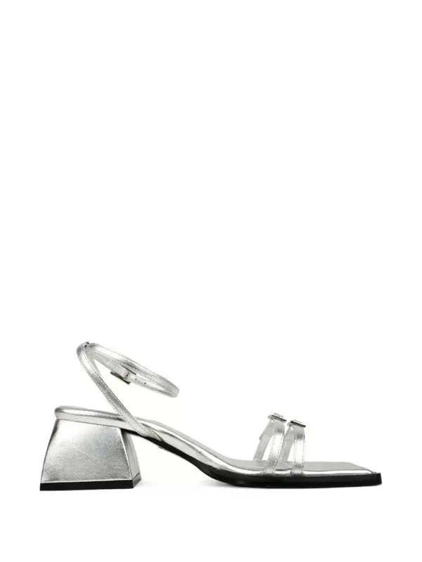 NODALETO Buckle-detail Square-toe Sandals