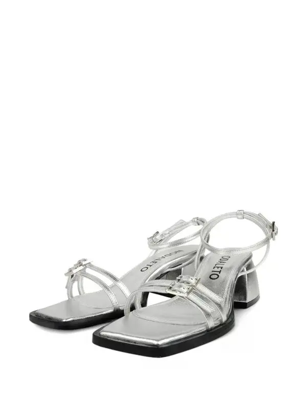 NODALETO Buckle-detail Square-toe Sandals