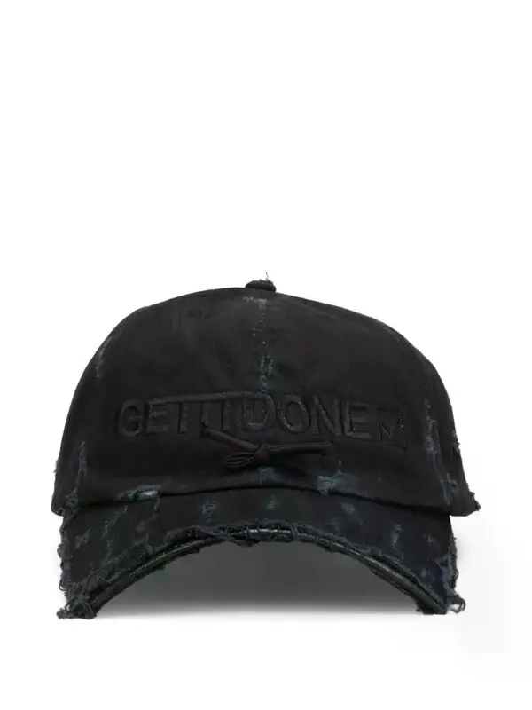 Natasha Zinko Distressed Bow Detail Baseball Cap