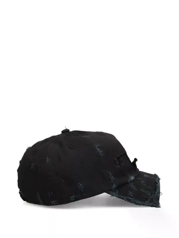 Natasha Zinko Distressed Bow Detail Baseball Cap