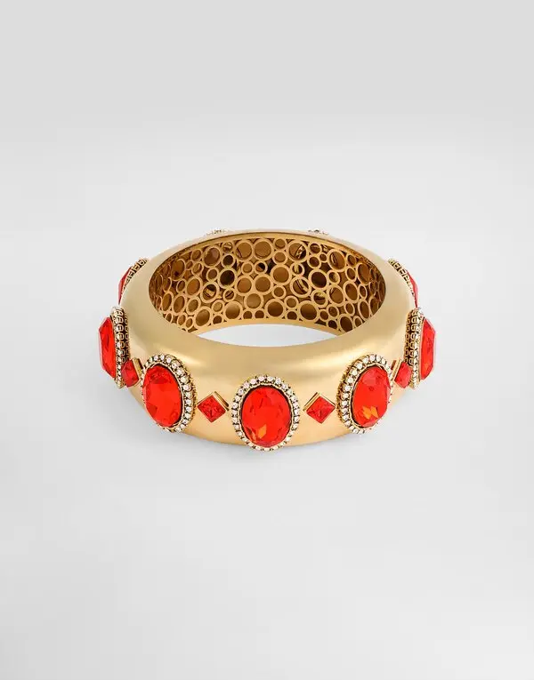 Dolce & Gabbana Bangle With Rhinestones - Gold