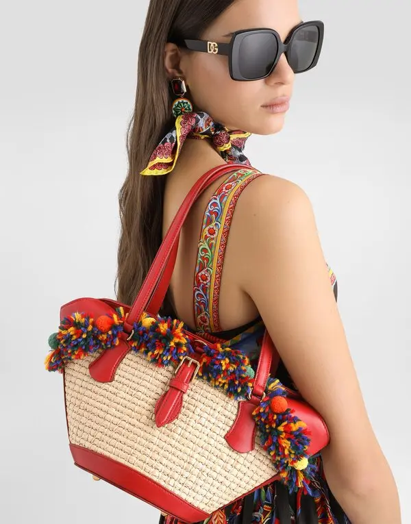 Dolce & Gabbana Raffia Cotta Capri Bag