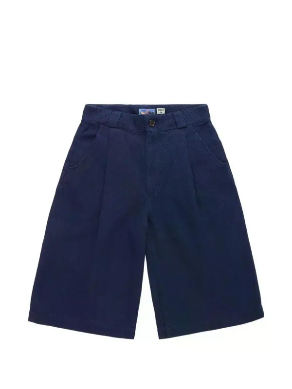BLUE BLUE Sashiko Wide-leg Shorts