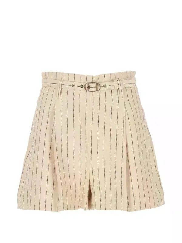 Zimmermann Rebellion Pinstripe Shorts - Neutrals