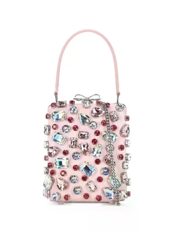 SELF-PORTRAIT Mini Bow Crystal-embellished Tote Bag