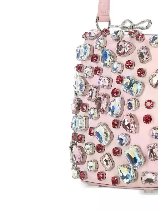 SELF-PORTRAIT Mini Bow Crystal-embellished Tote Bag