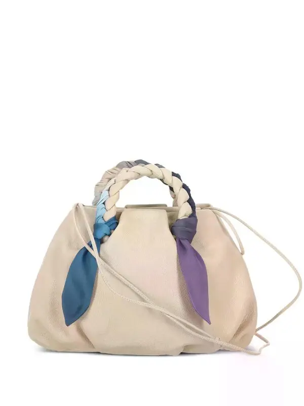 Hereu Bombon Foulard Braided-handle Crossbody Bag - Neutrals