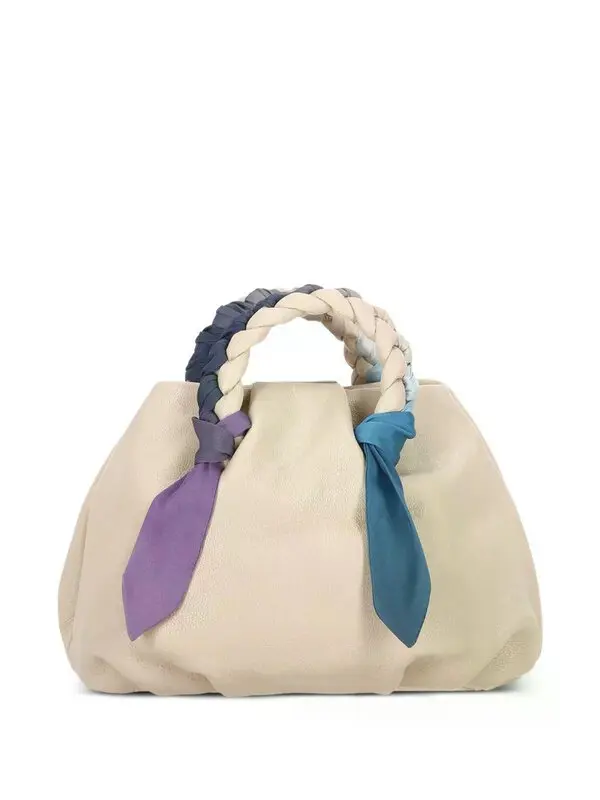 Hereu Bombon Foulard Braided-handle Crossbody Bag - Neutrals