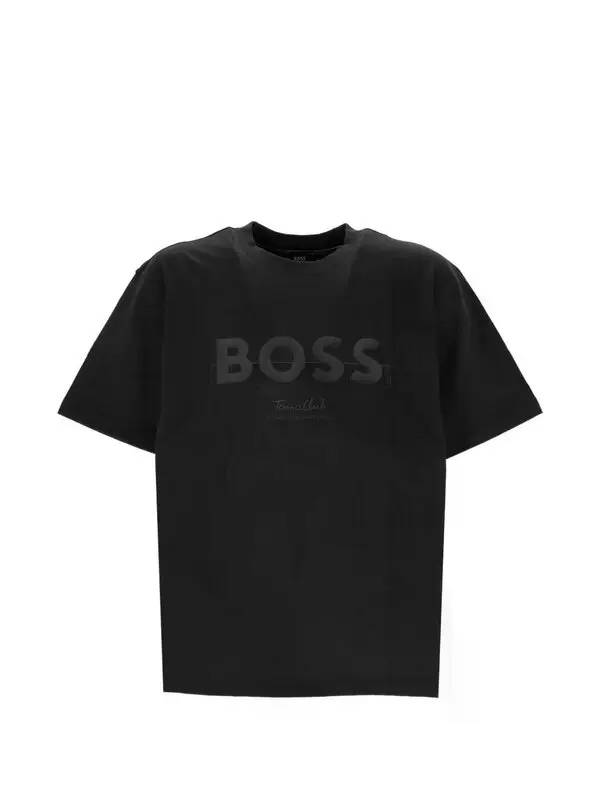 BOSS Logo-print Crew-neck T-shirt - Black
