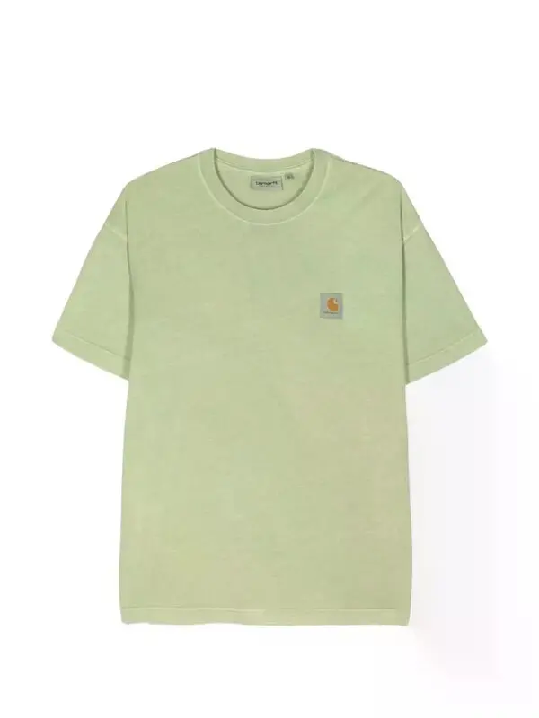 Carhartt Work In Progress Nelson Garment-dyed Logo-patch T-shirt - Green