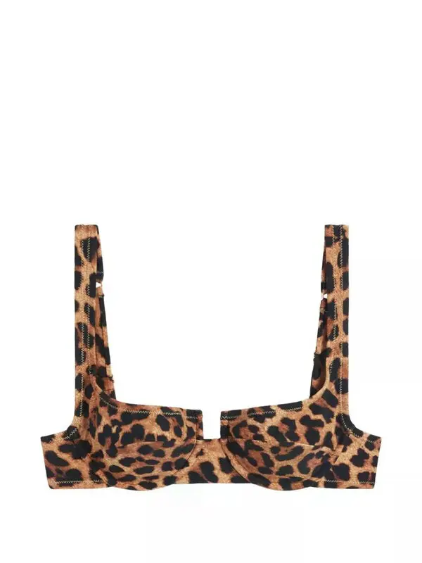 REINA OLGA Brigitte Bikini Top - Brown