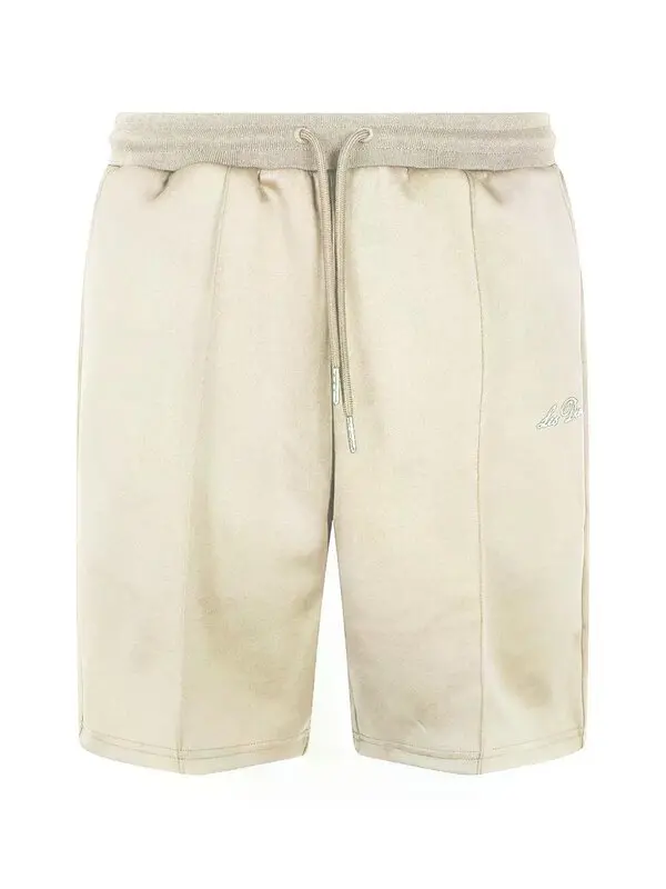 LES DEUX Logo-embroidered Drawstring Shorts - Neutrals