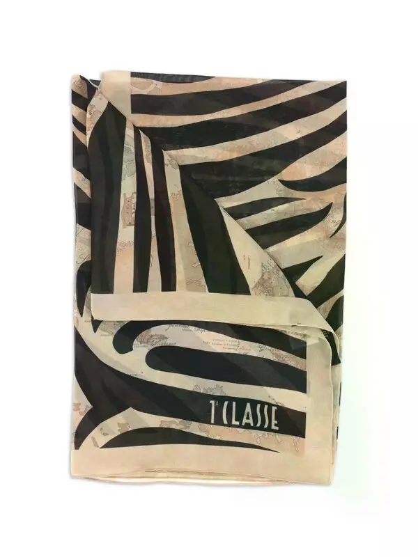 ALVIERO MARTINI 1° CLASSE Geo Zebra-print Scarf