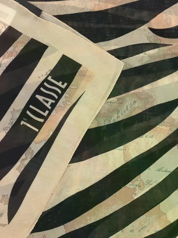 ALVIERO MARTINI 1° CLASSE Geo Zebra-print Scarf