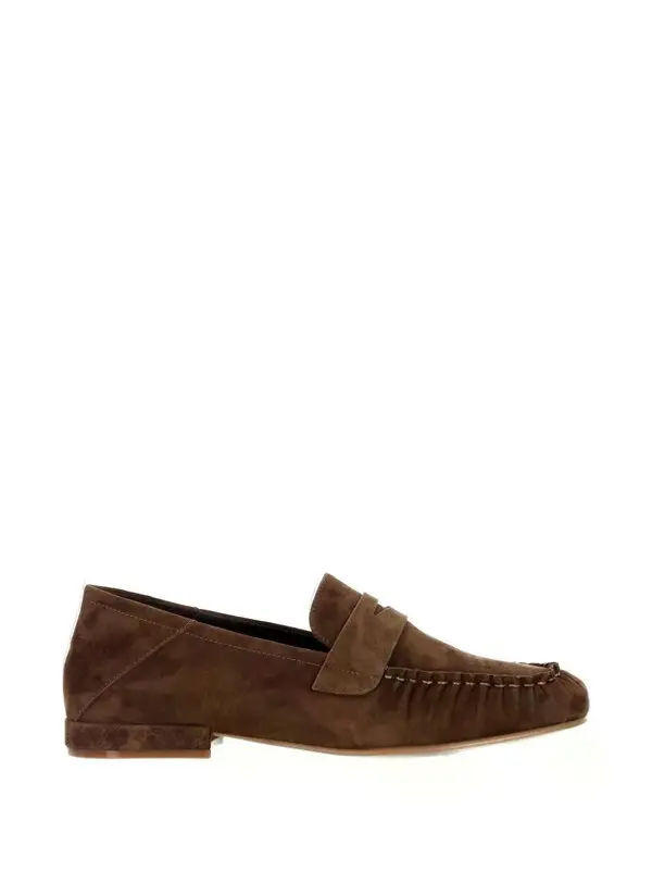BRUNO PREMI Suede Penny Loafers - Brown