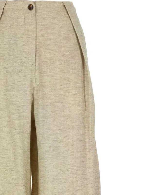 EMMA E GAIA Pleated Wide-leg Trousers