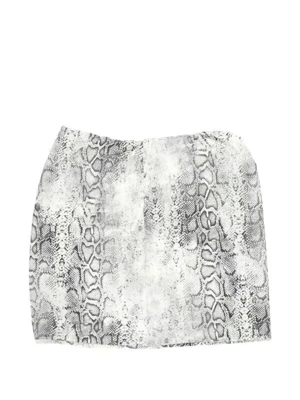 Federica Tosi Snake-print Knotted Mini Skirt