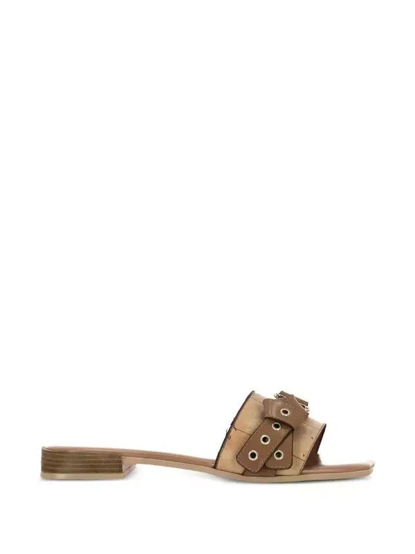 ALVIERO MARTINI 1° CLASSE Geo Map Print Buckle-fastening Sandals
