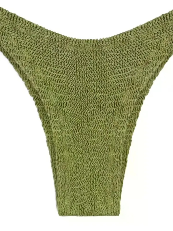 REINA OLGA Ginny Crinkled Bikini Bottoms - Green