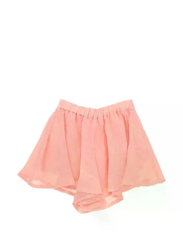 120% Lino Elasticated Flared Shorts