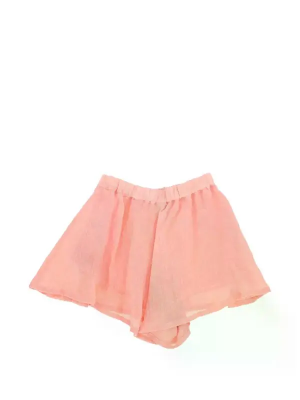120% Lino Elasticated Flared Shorts