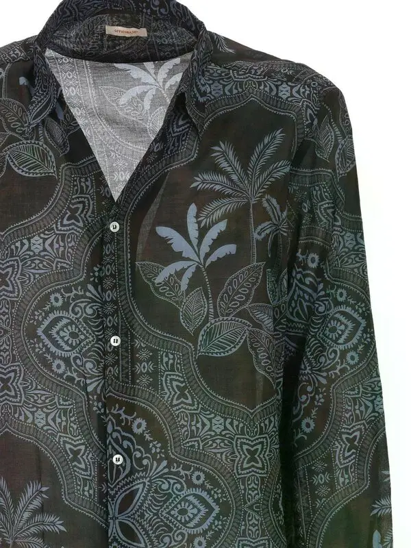 OFFICINA36 Paisley-print Palm-tree Shirt
