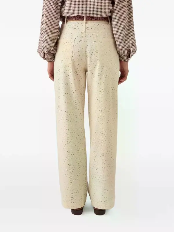 MAISON HOTEL Embroidered Straight-leg Trousers