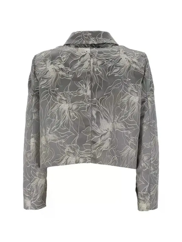 Marella Floral Jacquard Cropped Jacket