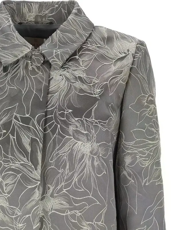 Marella Floral Jacquard Cropped Jacket