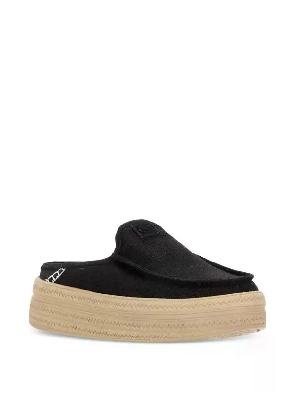 HEY DUDE Platform Backless Espadrilles