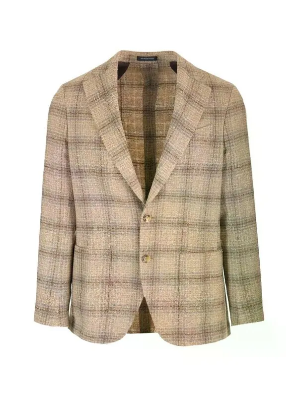 AL DUCA D’AOSTA 1902 Tartan-check Notched-lapel Blazer