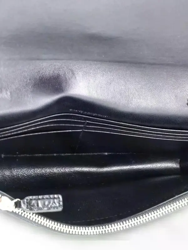 Saint Laurent Monogram Tassel Chain Wallet - Black