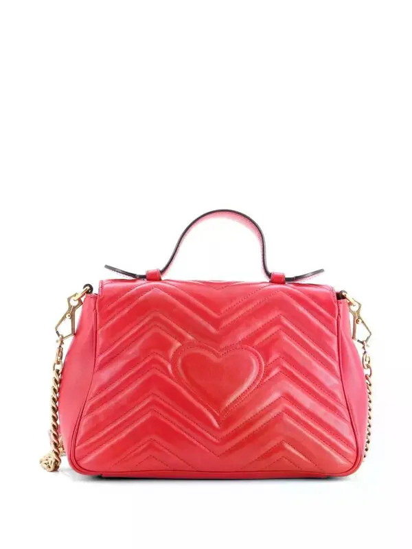 Gucci Matelassé Leather Small Satchel - Red