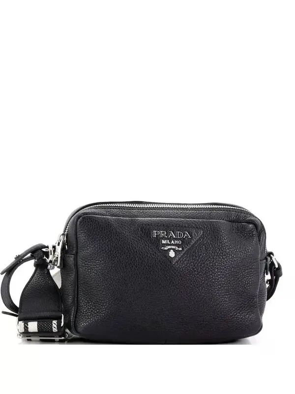 Prada Vitello Daino Flou Camera Bag - Black