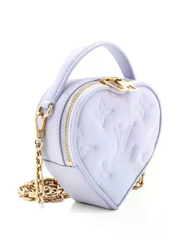 LOUIS VUITTON Pop My Heart Pouch Bag Bubblegram Leather Crossbody Bag - Purple