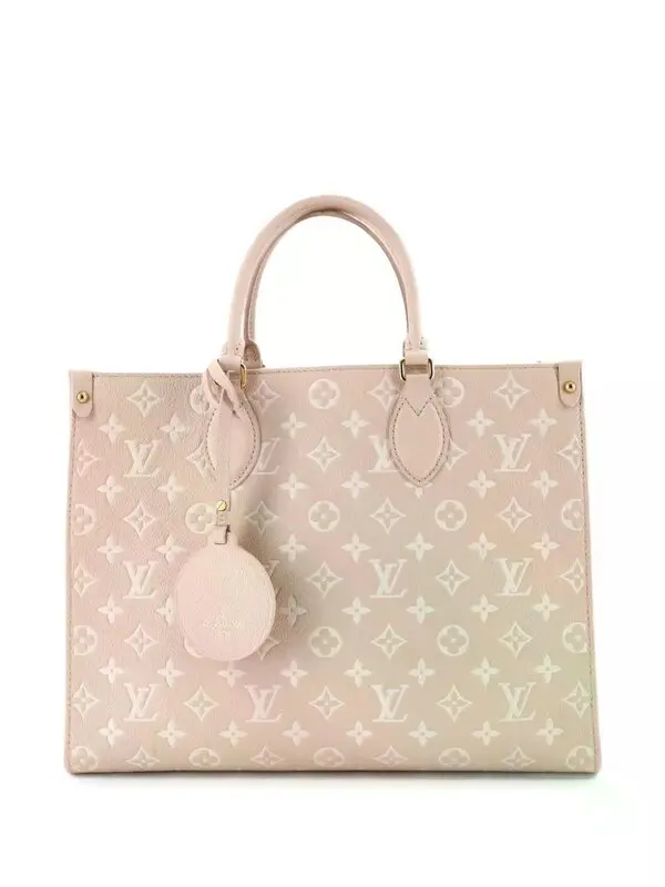 LOUIS VUITTON Monogram Empreinte Leather Mm Tote Bag - Neutrals