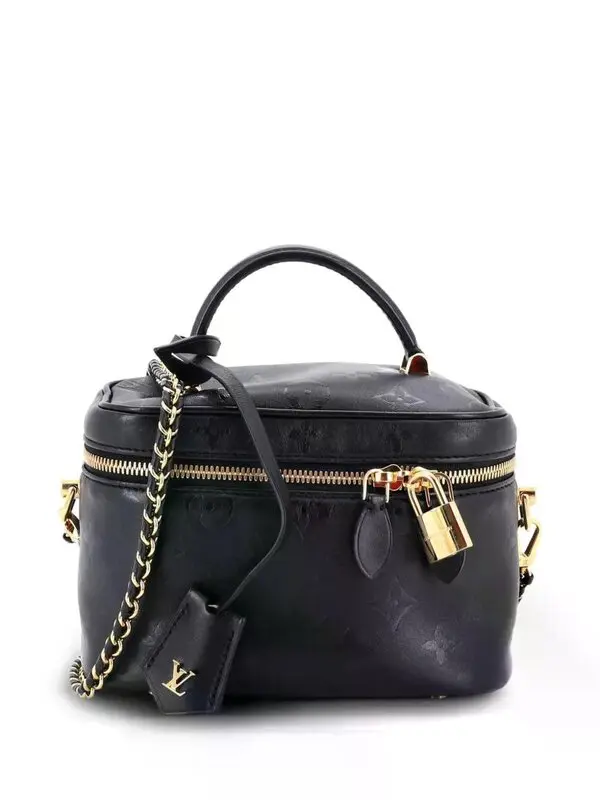 LOUIS VUITTON Monogram Ink Embossed Lambskin Pm Bag - Black